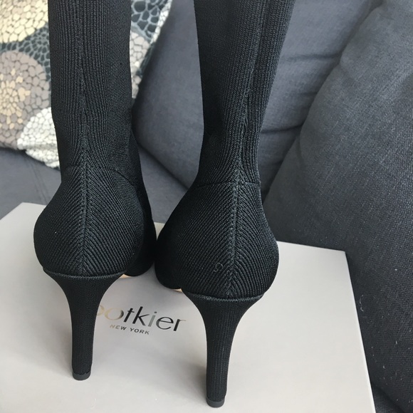 Botkier | Shoes | Black Fabric Stretch Ankle Boots | Poshmark
